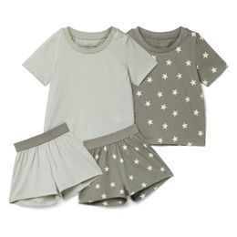 Tchibo - 2 kurze Kinder-Pyjamas - Jungen - Gr. 122/128 - olivgr&uuml;n/print