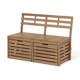 Tchibo - Gartenbank &raquo;Lenja&laquo; mit Sitz- und Stauraumkisten - 121,5x63x89cm - braun -