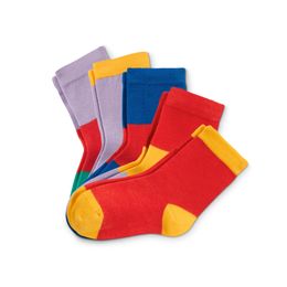 Tchibo - 5 Paar Socken - Gr. 31-34 - mehrfarbig