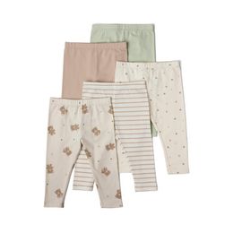 Tchibo - 5 Baby-Leggings - Baby - Gr. 50/56 - mintgr&uuml;n/print