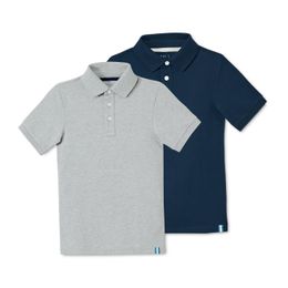 Tchibo - 2 Poloshirts - Jungen - Gr. 134/140 - dunkelblau/gestreift