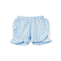 Tchibo - Vichy Karo Webshorts - M&auml;dchen - Gr. 134/140 - wei&szlig;/kariert