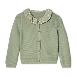 Tchibo - Kinder-Strickjacke - M&auml;dchen - Gr. 110/116 - olivgr&uuml;n/gebl&uuml;mt