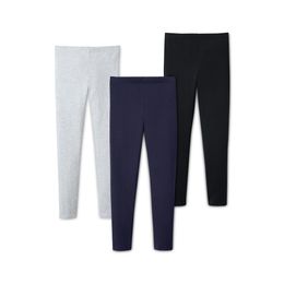 Tchibo - 3 Leggings - M&auml;dchen - Gr. 146/152 - dunkelblau