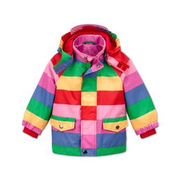 Tchibo - Regenjacke - Kinder - Gr. 98/104 - rot/gestreift