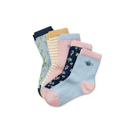 Tchibo - 5 Paar Socken - Baby - Gr. 23-26 - dunkelblau/gebl&uuml;mt