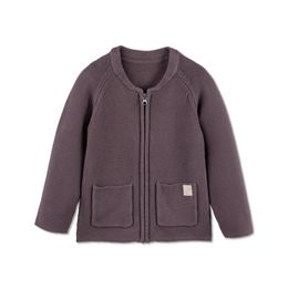 Tchibo - Baumwoll-Strickjacke - Baby - Gr. 50/56 - dunkellila