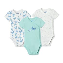 Tchibo - 3 Kurzarm-Bodys - Baby - Gr. 86/92 - wei&szlig;/gepunktet