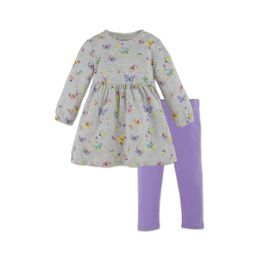 Tchibo - Jerseykleid mit Leggings - Baby - Gr. 62/68 - grau/print
