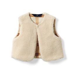 Tchibo - Kleinkind-Teddyweste - M&auml;dchen - Gr. 110/116 - creme