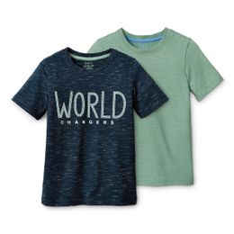 Tchibo - 2 T-Shirts - Jungen - Gr. 158/164 - hellgr&uuml;n