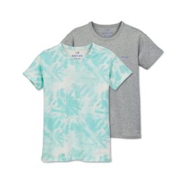 Tchibo - 2 T-Shirts - Jungen - Gr. 146/152 - t&uuml;rkis/print