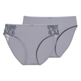 Tchibo - 2 Slips - Damen - Gr. XL - anthrazit
