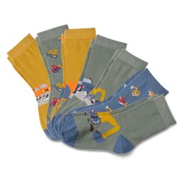Tchibo - 7 Paar Kinder-Socken - Jungen - Gr. 31-34 - blau