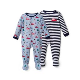 Tchibo - 2 Baby-Pyjamas - Baby - Gr. 86/92 - dunkelblau/print