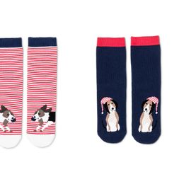 Tchibo - 2 Paar Antirutsch-Socken - Baby - Gr. 23-26 - dunkelblau