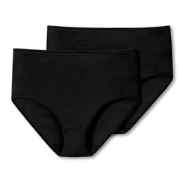 2 Schiesser Midislips mit Modal - Damen - Gr. 40 - schwarz
