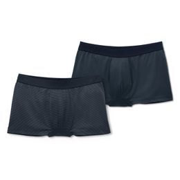 Tchibo - 2 Microfaser-Slipboxer - Herren - Gr. L/6 - dunkelblau/gestreift