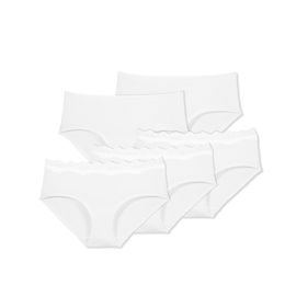 Tchibo - 5 Pantys - Damen - Gr. XL - wei&szlig;