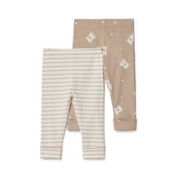 Tchibo - 2 Baby-Mitwachs-Leggings - Baby - Gr. 74/80 - wei&szlig;/print