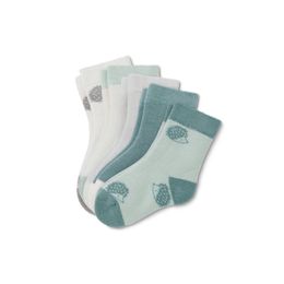 Tchibo - 5 Paar Baumwoll-Babysocken - Baby - Gr. 16-18 - hellgr&uuml;n/jacquard