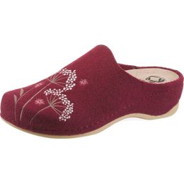 MUBB Damen Pantoffel mit Schrittd&auml;mpfung bordeaux Gr&ouml;&szlig;e 38