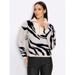 Heine Damen Troyer, Natur, Gr. 36, V-Ausschnitt Pullover, Material: Polyester