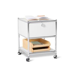 Tchibo - Beistelltisch Metall &raquo;Cn3&laquo; mit Schublade - 40x40x46,5cm - chrom -