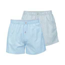 Tchibo - 2 Web-Boxershorts - Herren - Gr. S/4 - hellblau/gestreift