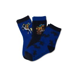 Tchibo - 3 Paar Yakari-Socken - Gr. 31-34 - dunkelblau