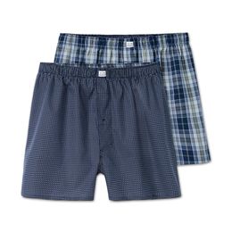Tchibo - 2 Webboxershorts - Herren - Gr. Xxl/8 - wei&szlig;/kariert