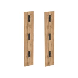 Tchibo - 2 Hakenpaneele &raquo;Saga&laquo; - 19,5x2,5x109cm - schwarz -