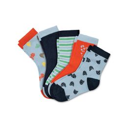 Tchibo - 5 Paar Socken - Gr. 31-34 - dunkelblau