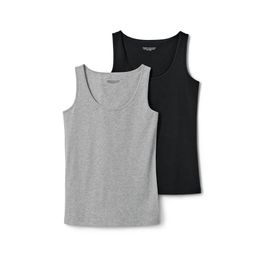 Tchibo - 2 Tops - Damen - Gr. L - schwarz