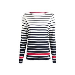 Tchibo - Gestreiftes Langarmshirt - Damen - Gr. M - dunkelblau/gestreift