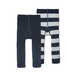 Tchibo - 2 Thermoleggings - Kinder - Gr. 98/104 - dunkelblau/gestreift