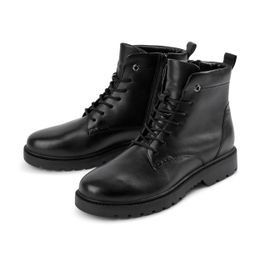 Tchibo - Leder-Boots - Herren - Gr. 45 - schwarz