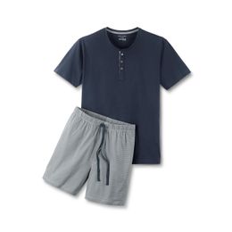 Tchibo - Shorty-Pyjama - Herren - Gr. L - dunkelblau/print