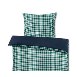 Tchibo - Flanell-Bettw&auml;sche - dunkelblau