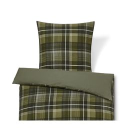 Tchibo - Flanell-Bettw&auml;sche - gr&uuml;n