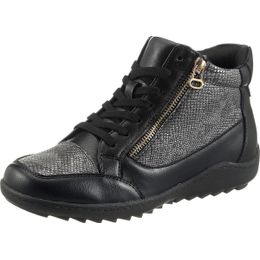 Damen Stiefelette mit Kroko-Pr&auml;gung schwarz Gr&ouml;&szlig;e 38