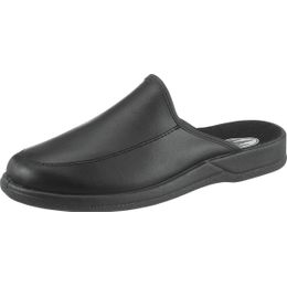 Franken Schuhe Herren Pantoffel aus Leder schwarz Gr&ouml;&szlig;e 42