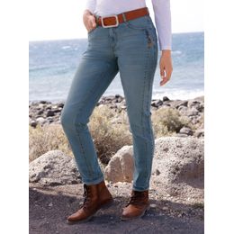 Heine Damen Jeans, Blau, Gr. 36, Straight, Material: Baumwolle