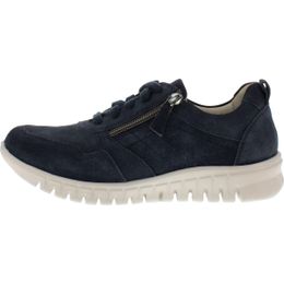 Naturl&auml;ufer Damen Sneaker mit seitlichem Rei&szlig;verschluss, Weite H jeansblau Gr&ouml;&szlig;e 37