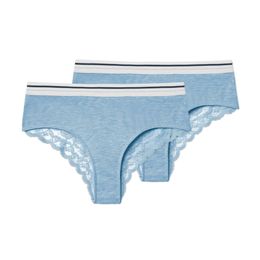Tchibo - 2 Brazilslips - Damen - Gr. M - hellblau