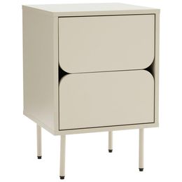Xora Nachtschrank, Seidengrau, Metall, Holzwerkstoff, 2 Schublade(n) Schubladen, 40x60x40 cm, Schlafzimmer, Nachttische