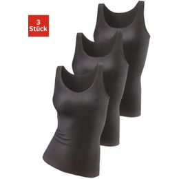 Damen Achselhemd, Schwarz, Gr. 38, petite fleur by Lascana, Bodies & Unterhemden, 100% Baumwolle