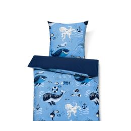 Tchibo - Premium-Baumwoll-Bettw&auml;sche - blau