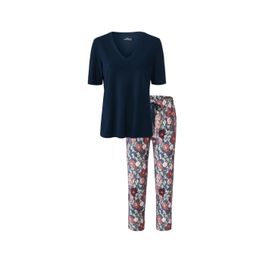 Tchibo - Pyjama - Damen - Gr. M - dunkelblau/print