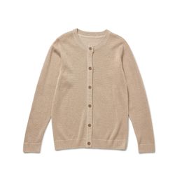 Tchibo - Kinder-Glitzerstrickjacke - M&auml;dchen - Gr. 146/152 - beige